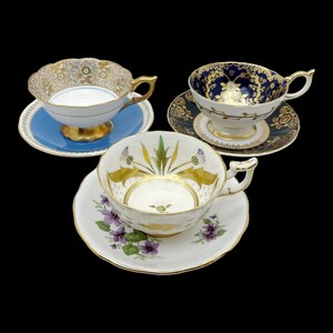 Broken Completely Mismatched Tea Cups and Saucers Vintage Tea Cups ...
