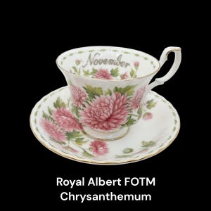 Flower of the Month Tea Cups Birthday Tea Cups Birthday Gifts for Mom ...