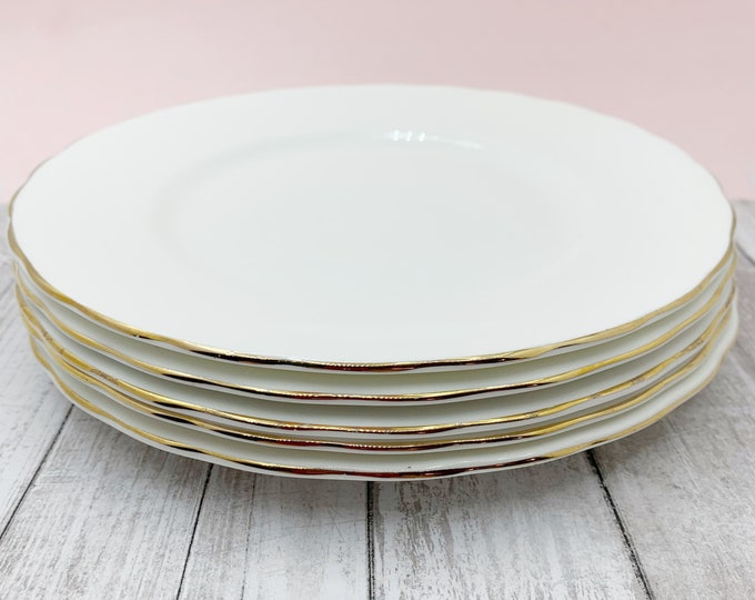 Set of 5 Elizabethan White Salad Plates Lunch Plates - Etsy