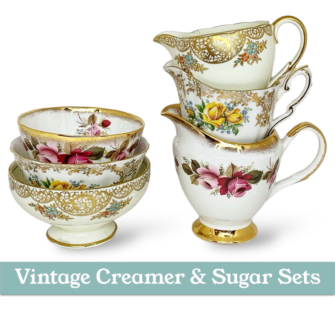 Vintage Creamer and Sugar Sets | English Bone China | Tea Party ...