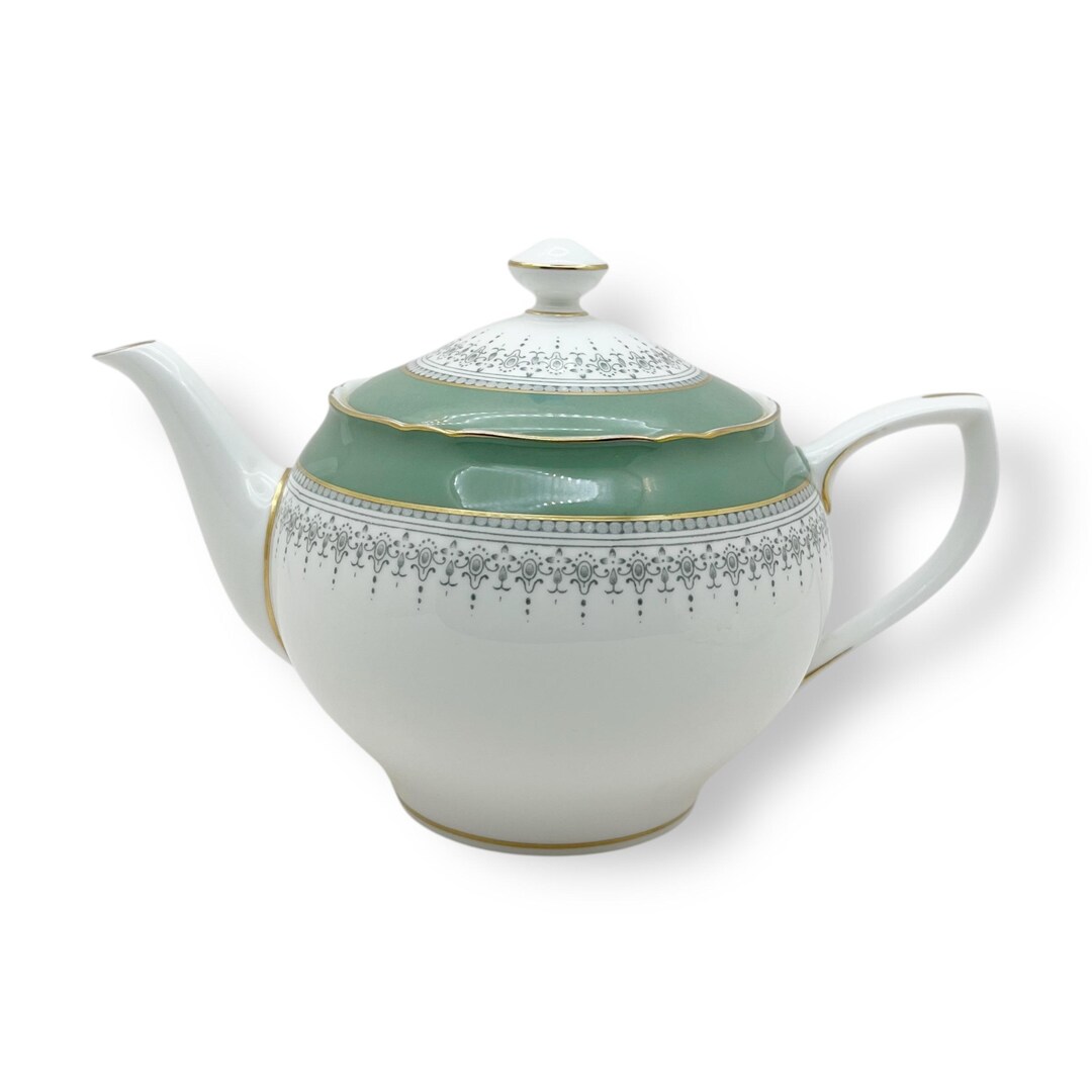 Royal Worcester Regency Teapot | Green | Bone China | Made in England ...