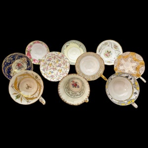 Broken Completely Mismatched Tea Cups and Saucers Vintage Tea Cups ...