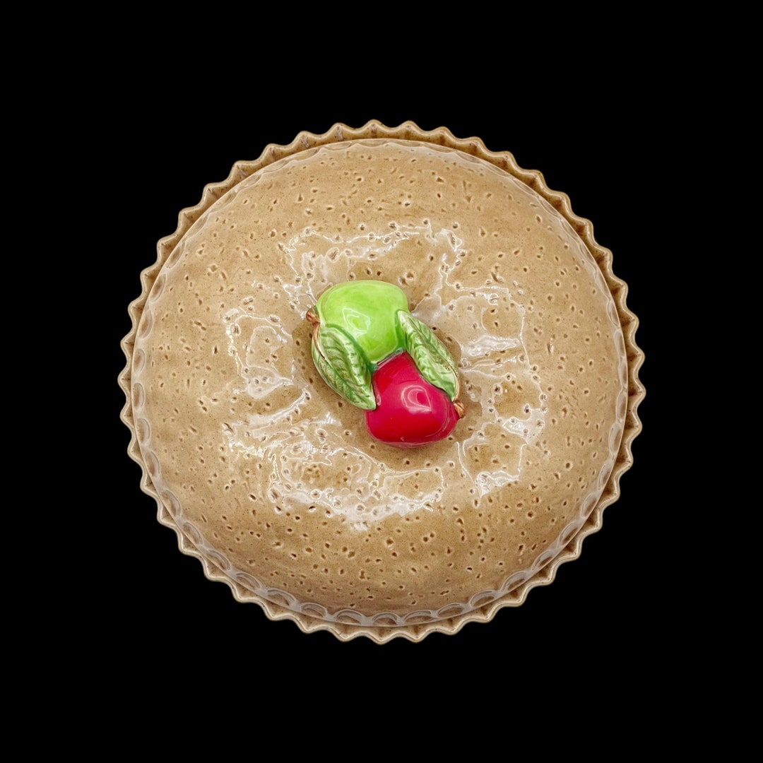 Vintage Country Apple Ceramic Pie Keeper | Vintage Retro Pie Dish | Red ...