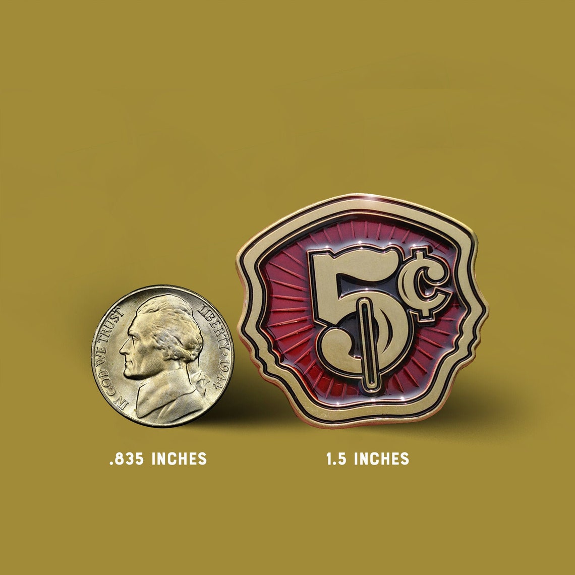 Madam Clara's Exclusive 5-cent Lapel Pin - Etsy