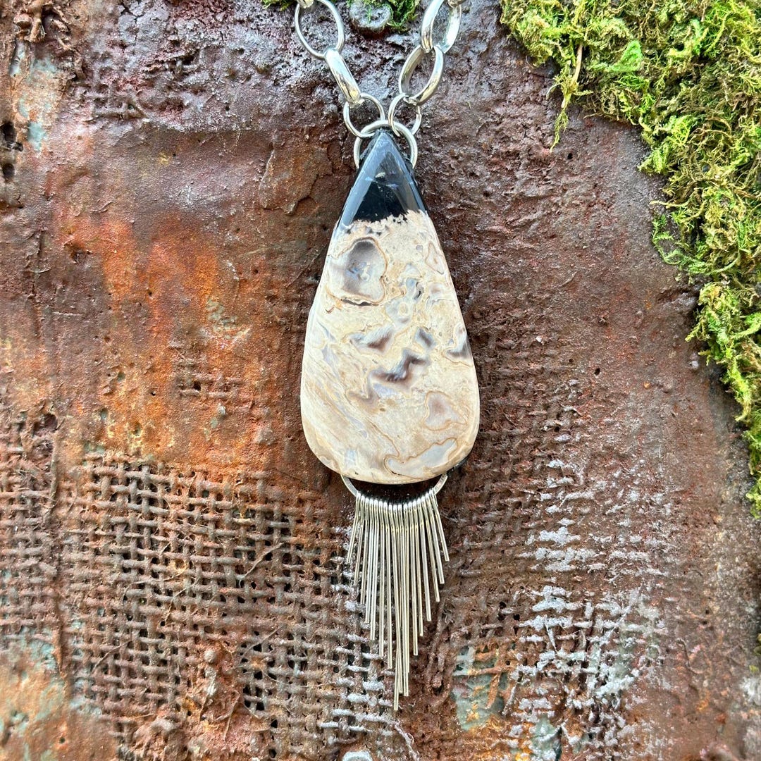 Handmade Artisan Fossilized Palm Root Pendant - Etsy