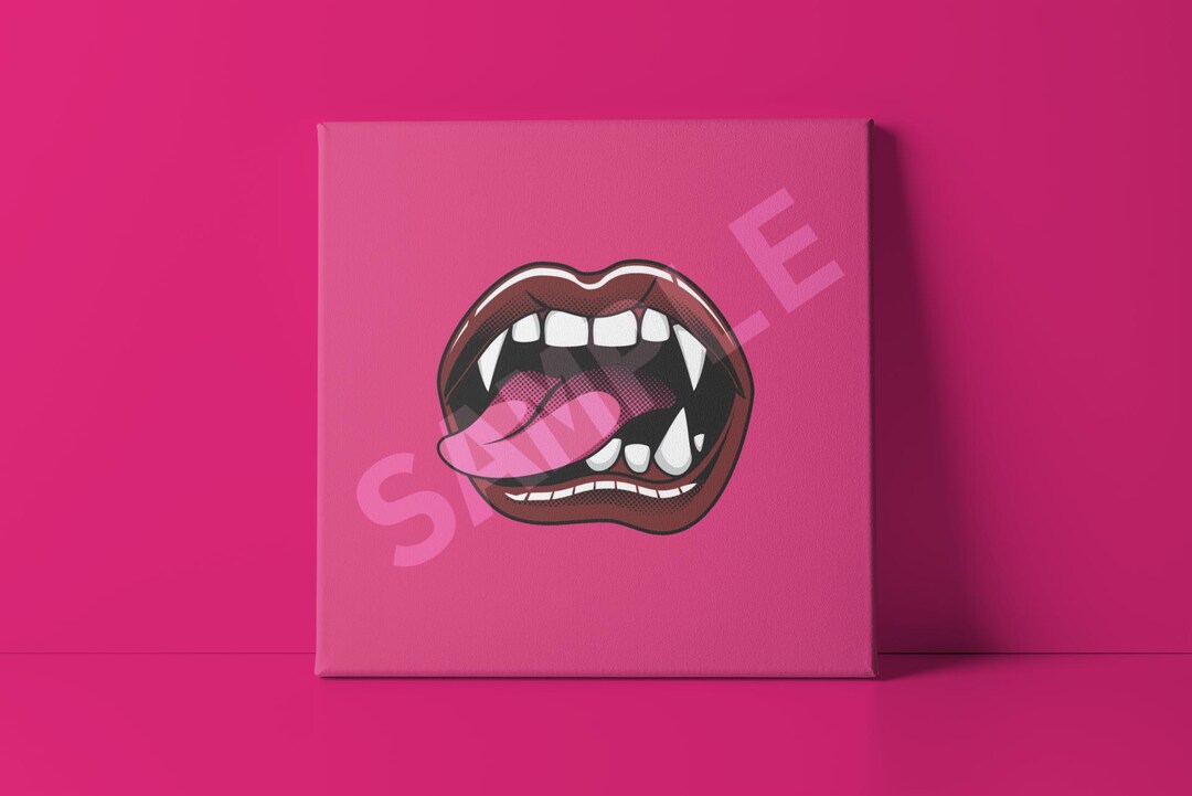 Pop Art Vamp Lips – Fang-tastic Digital Artwork (SVG & PNG) - Etsy