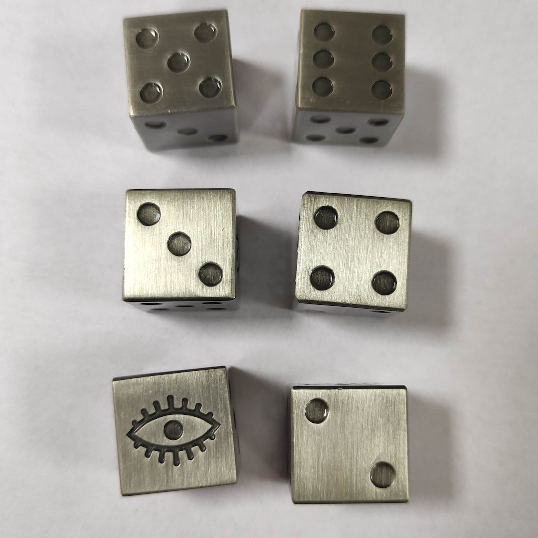Mystical All-seeing Eye Metal Dice, 1 Pair - Etsy