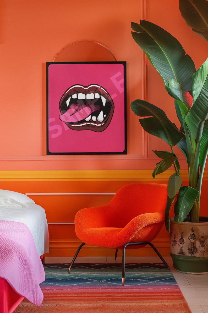 Pop Art Vamp Lips – Fang-tastic Digital Artwork (SVG & PNG) - Etsy