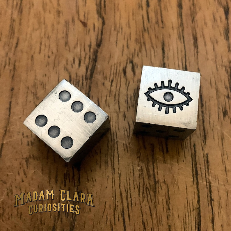 Mystical All-seeing Eye Metal Dice, 1 Pair - Etsy
