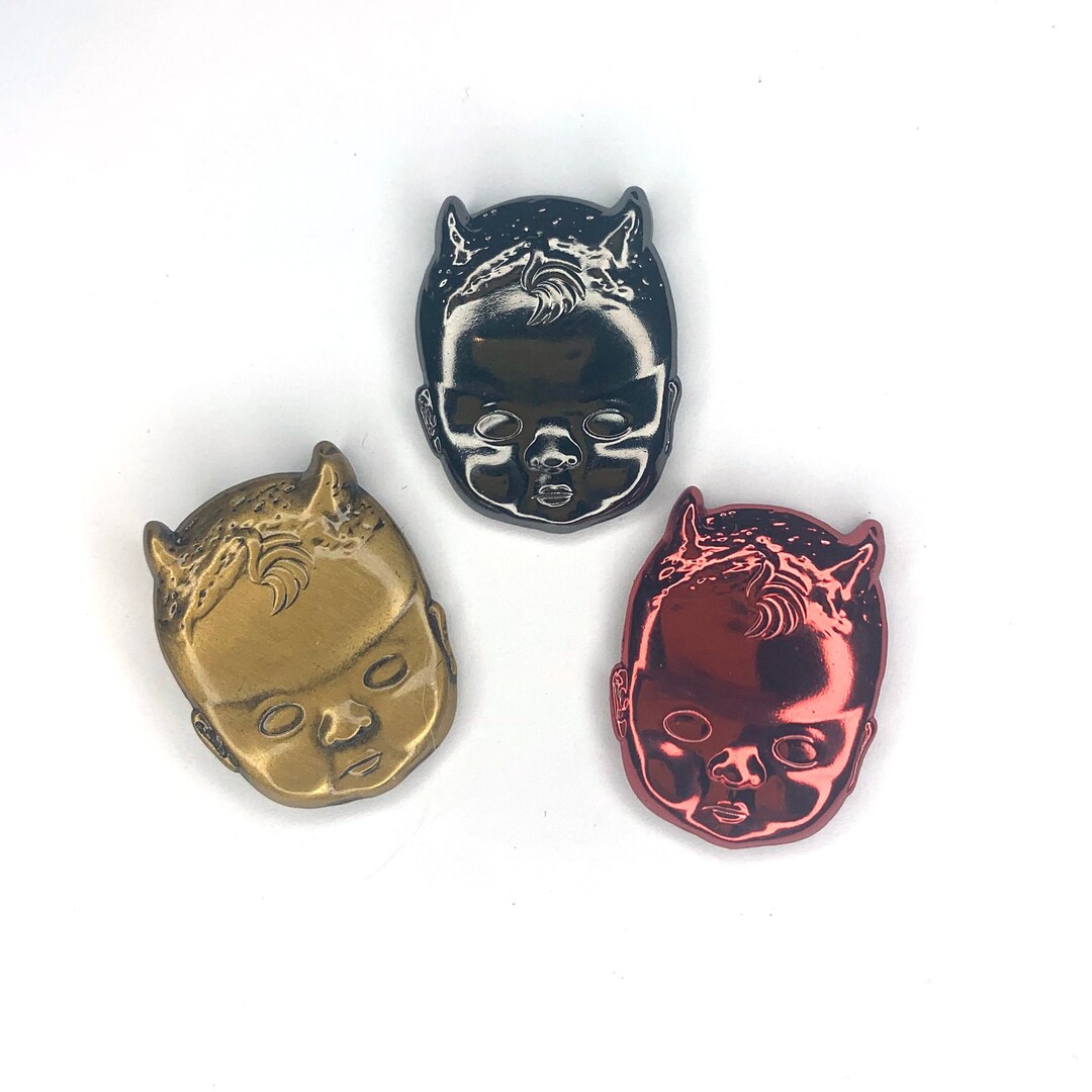 Lil' Hellion Devil Baby Lapel Pin in 3 Colors - Etsy