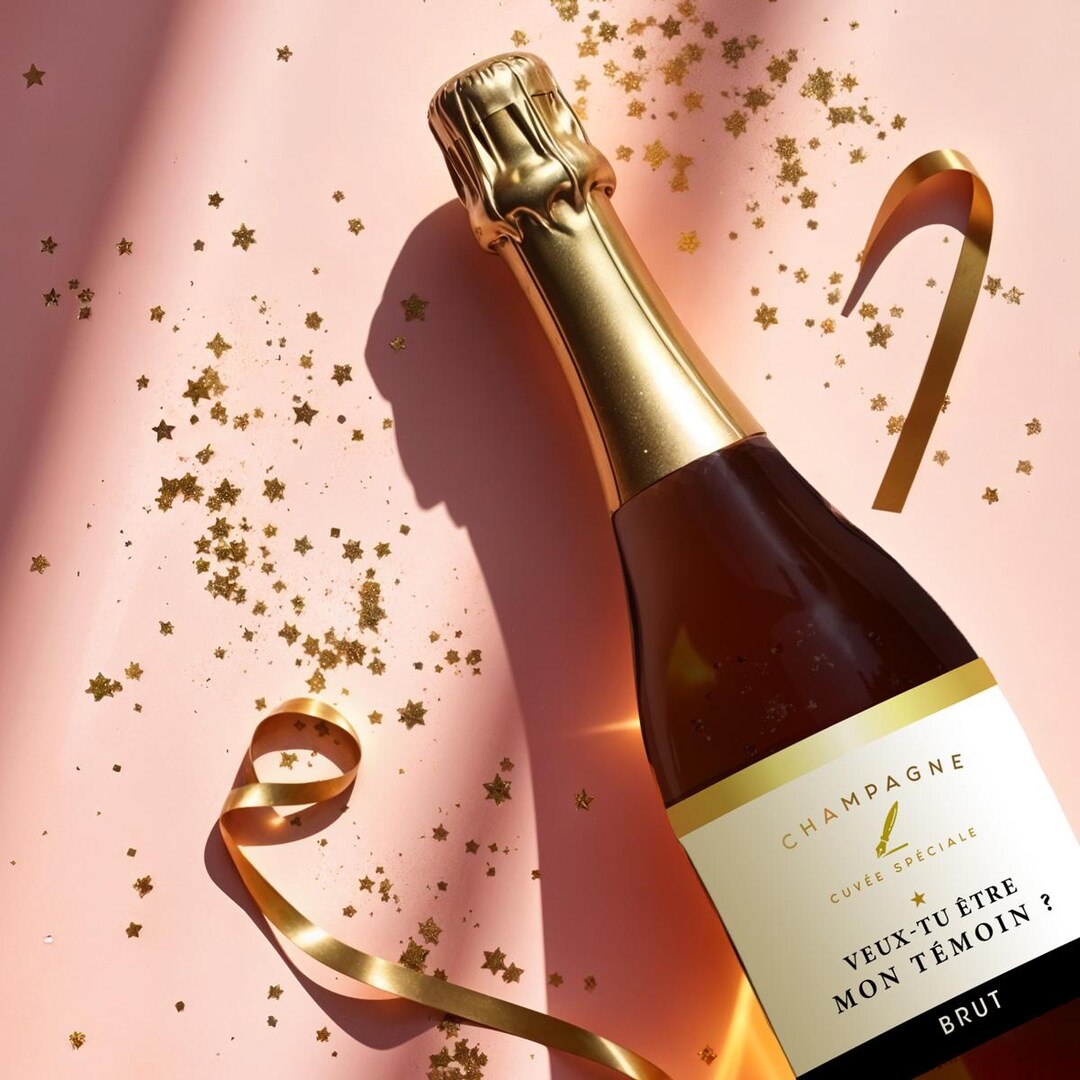 Witness Request - Witness Champagne Bottle Label - Will You Be My ...