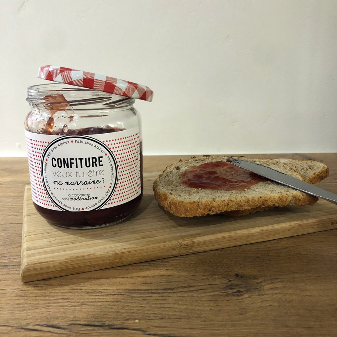 Etiquette confiture Grand mère Tu vas être grand mère mamy | Etsy France