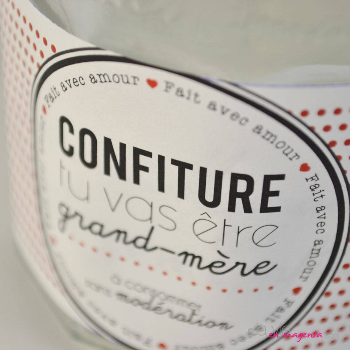 Etiquette confiture Grand mère Tu vas être grand mère mamy - Etsy France