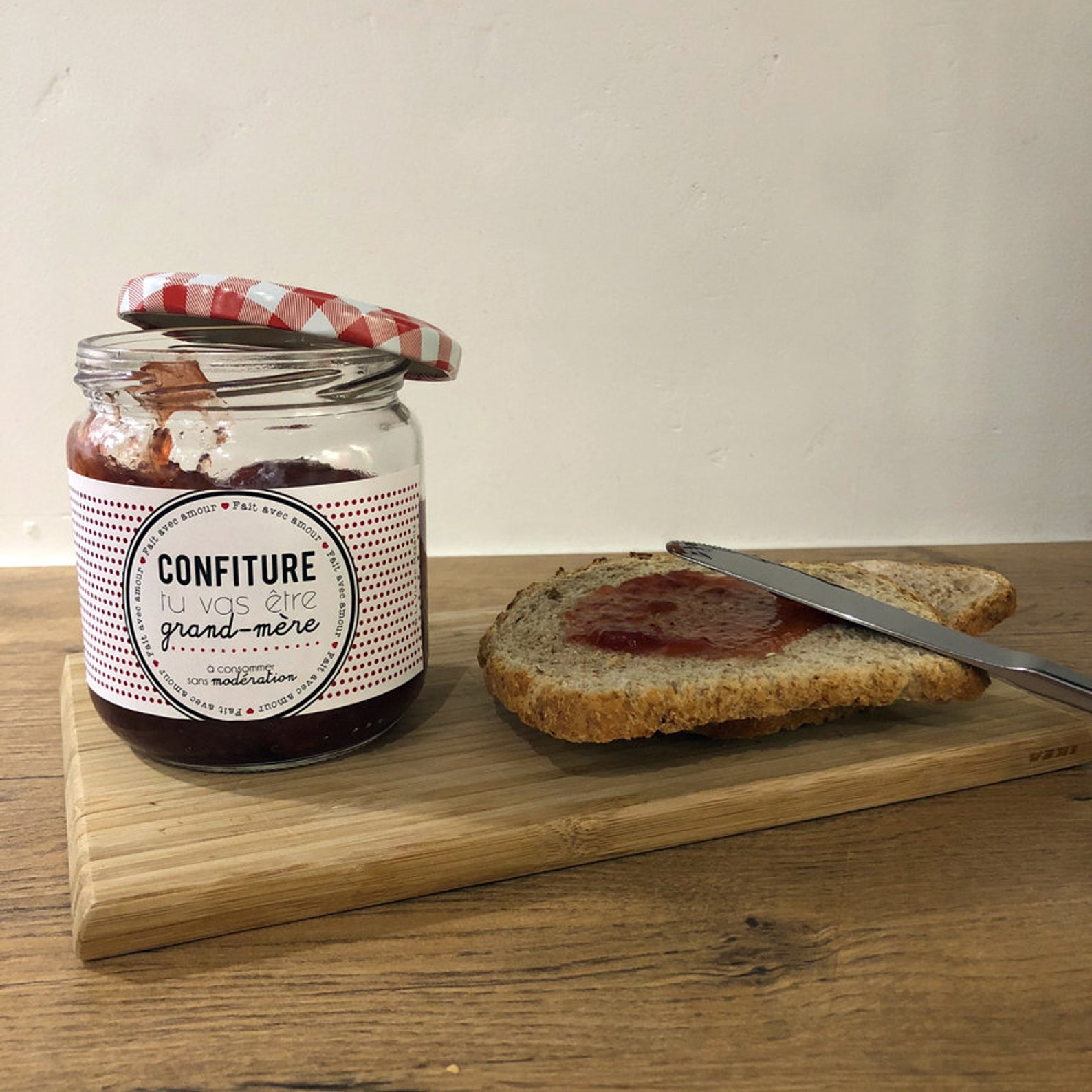 Etiquette confiture Grand mère - Tu vas être grand mère - mamy ...