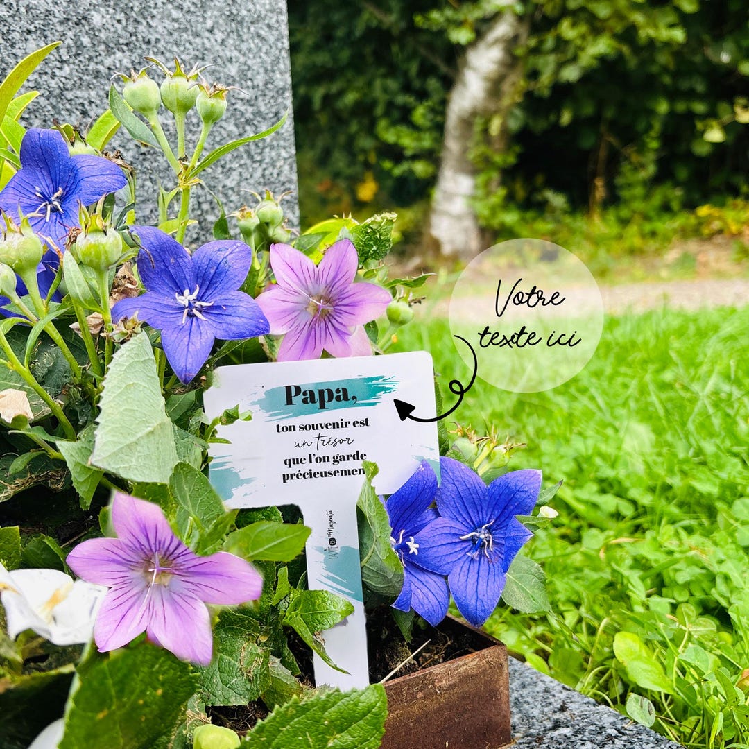Decorative Metal Funeral Pick – Modern Memorial Message for Deceased ...