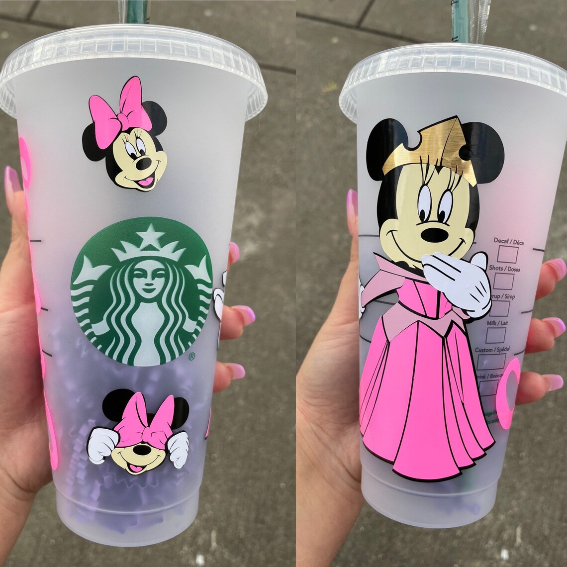 Minnie Mouse Custom Starbucks Cupminnie Mousedisney - Etsy