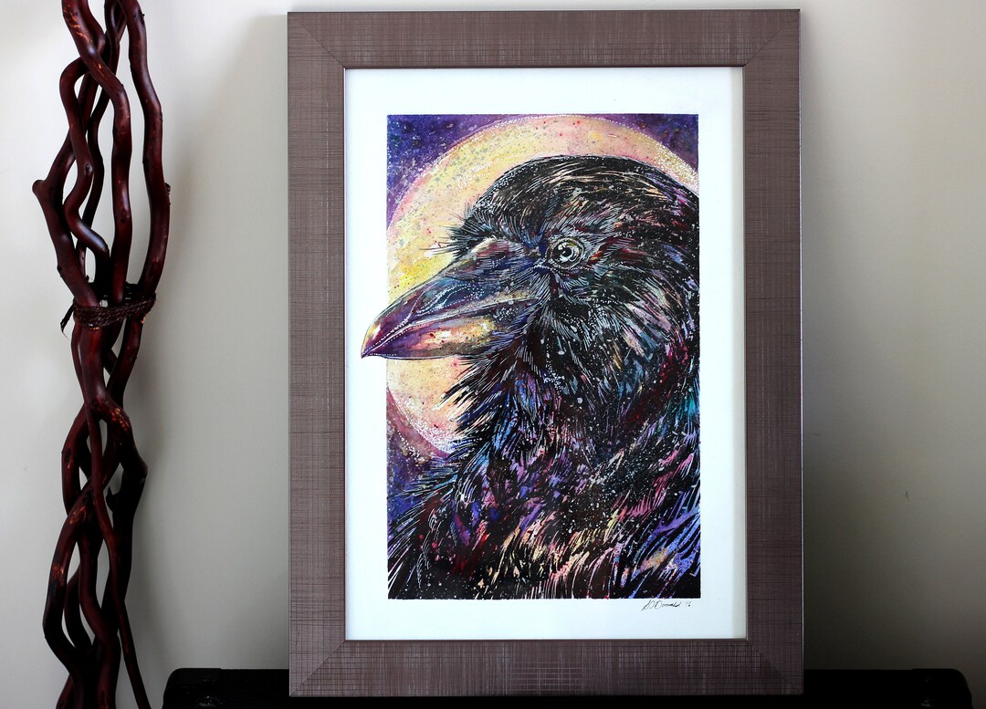 Space Raven Print - A3/A4/A5 Sizes - Etsy