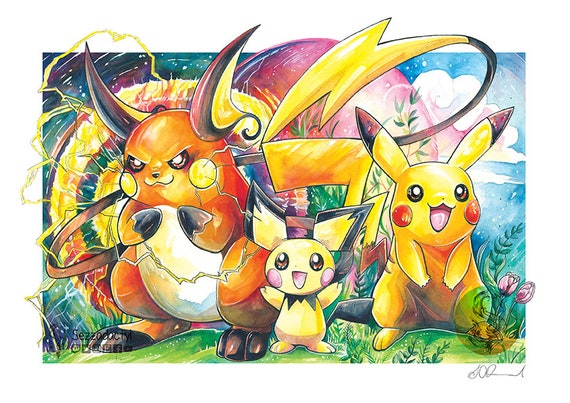 Pokemon Raichu And Pikachu