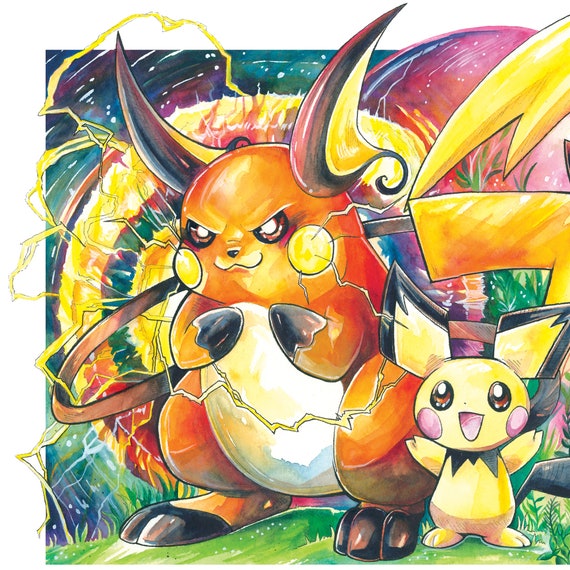 Pokemon Pikachu And Raichu And Pichu
