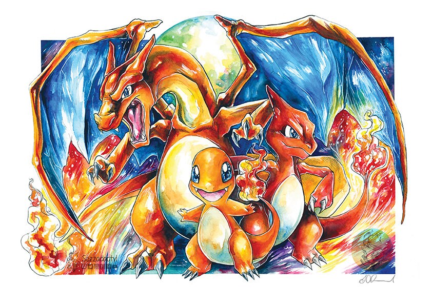 Charmander Charmeleon Charizard Mega Charizard