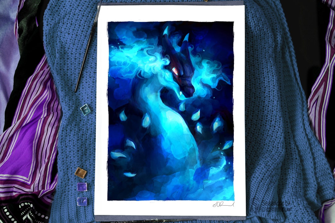Blue Flame Print - A3/A4/A5 Sizes - Etsy