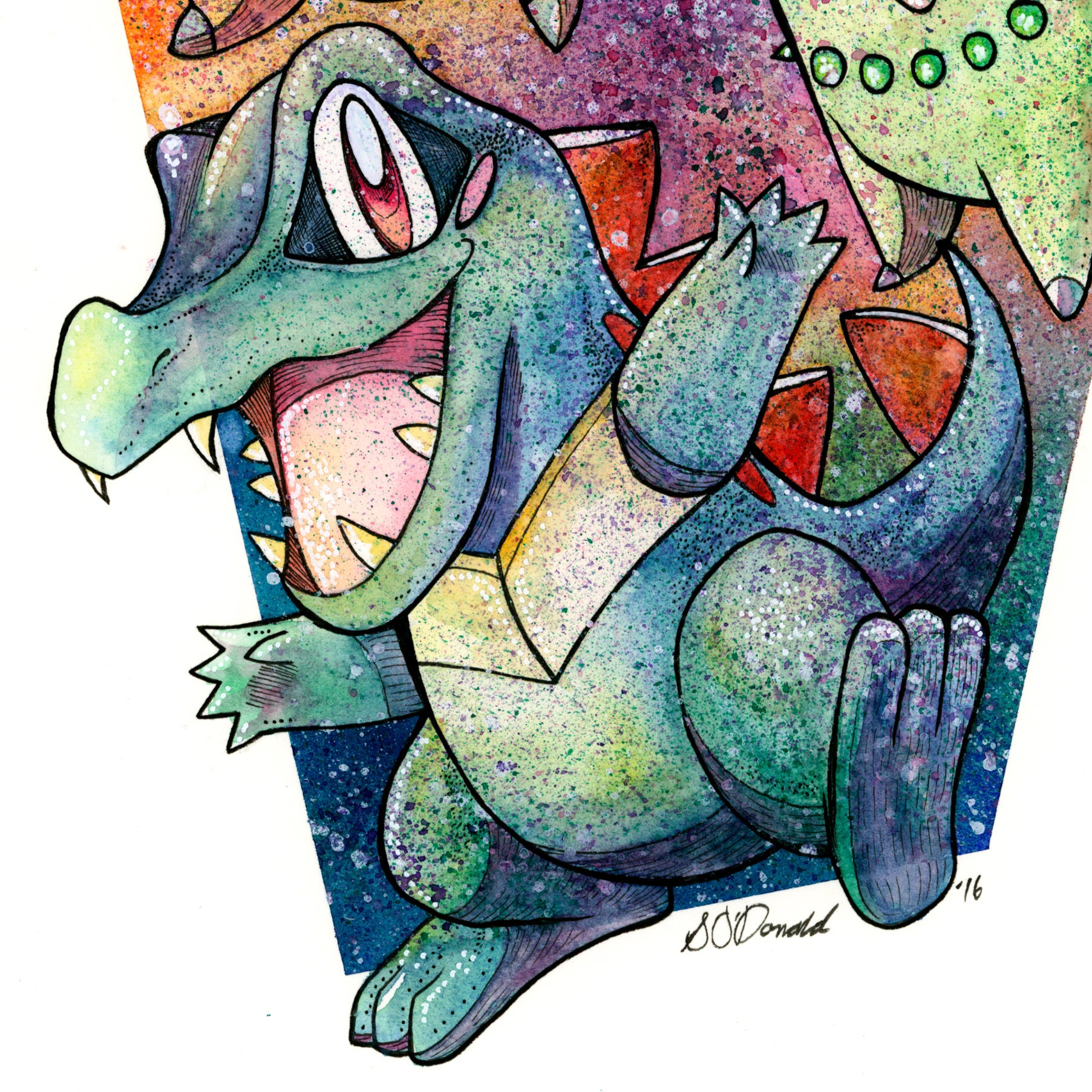 Chikorita Cyndaquil Totodile Coloring Pages