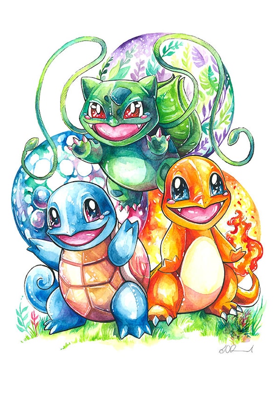 Charmander Squirtle Bulbasaur Chibi