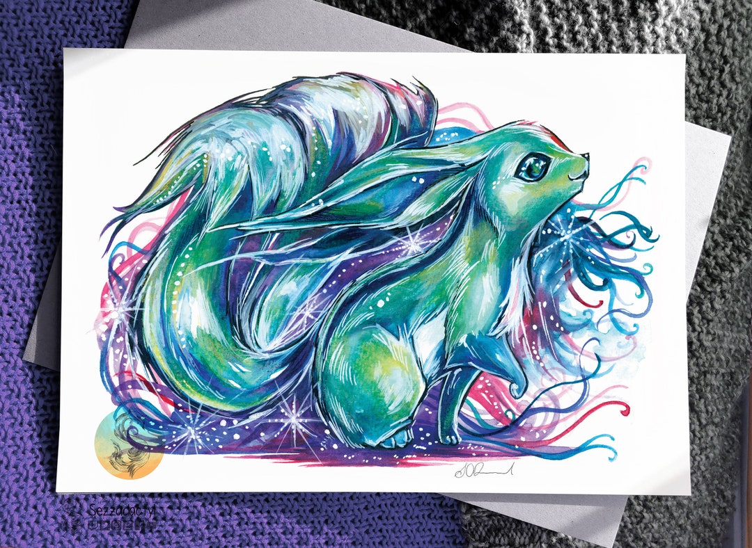 Carbuncle emerald Print A3/A4/A5 Sizes - Etsy