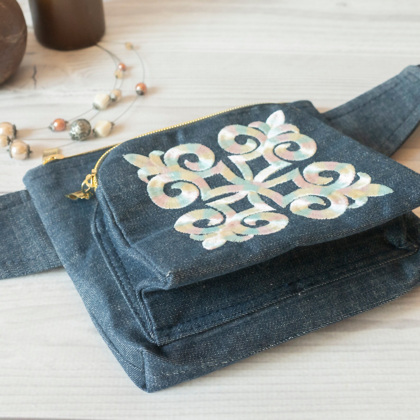 Denim Fanny Pack for Women, Designer Hip Purse, Waist Belt Bag - Etsy