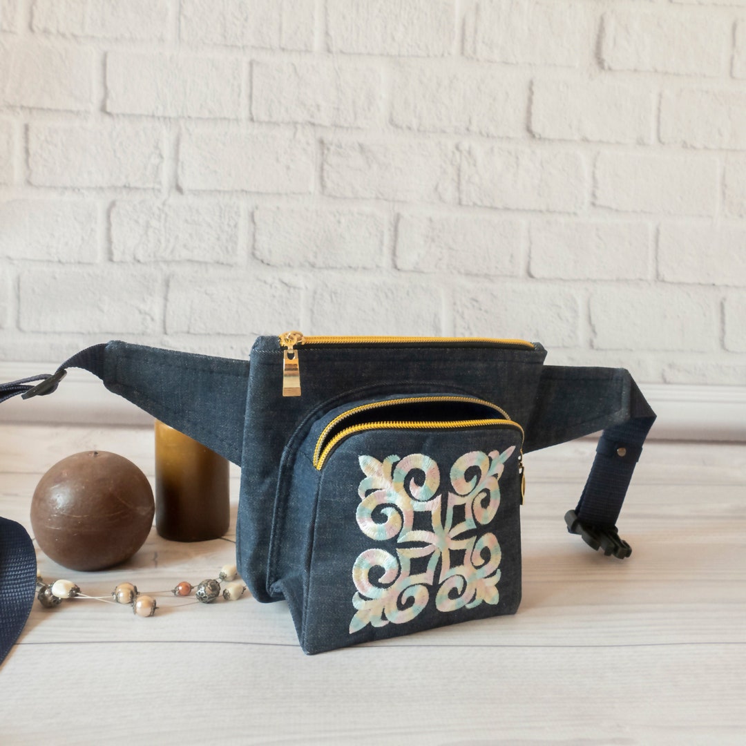 Denim Fanny Pack for Women, Designer Hip Purse, Waist Belt Bag - Etsy