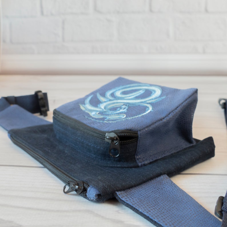 Dragon Fanny Pack for Women Faux Suede Hip Belt Bag Denim | Etsy