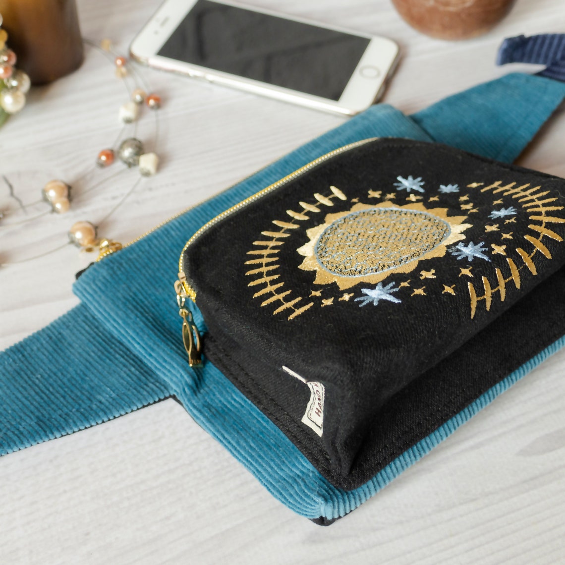Fanny Pack for Women, Hip Belt Bag, Waist Purse Sun and Stars - Velvet ...