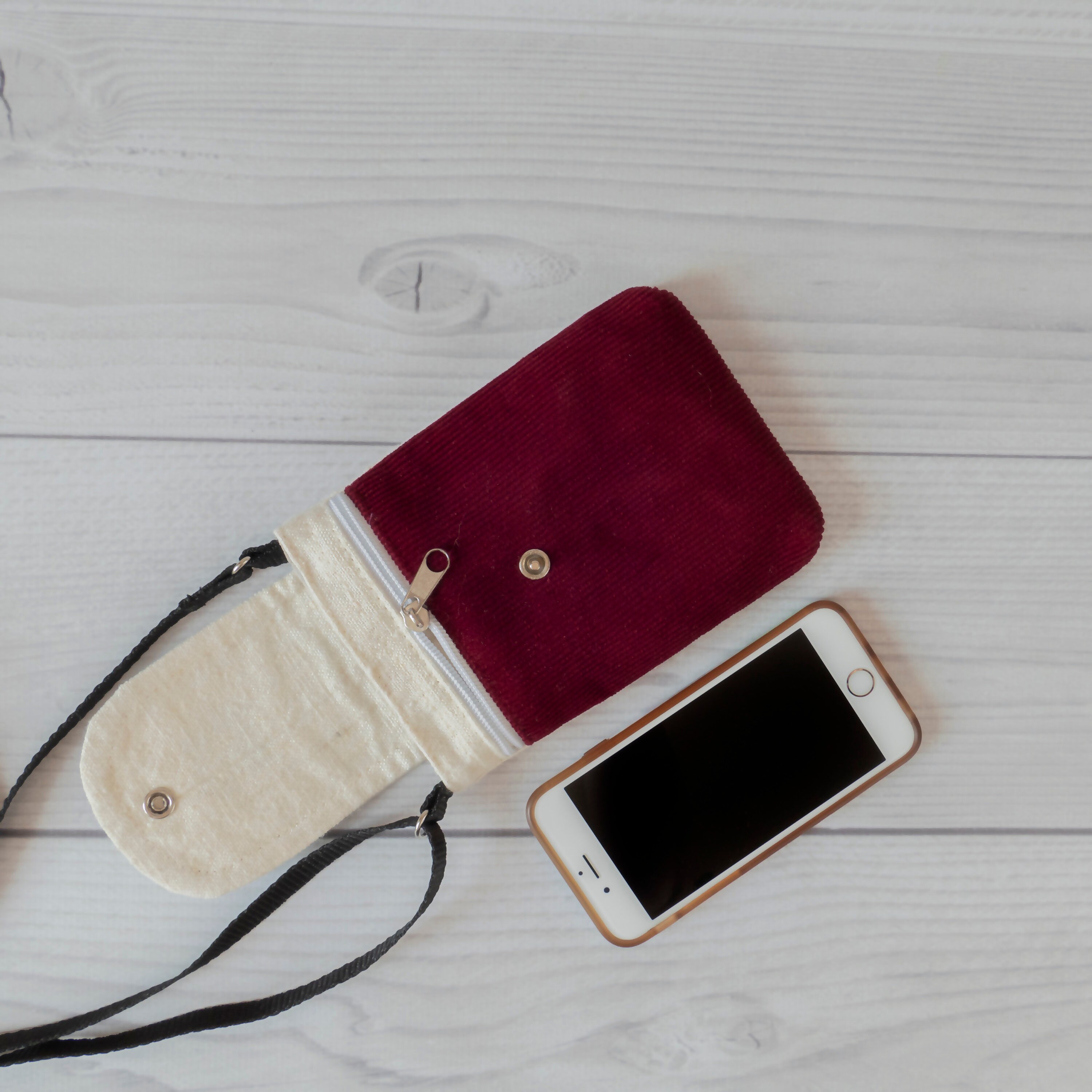 Cell Phone Crossbody Purse, Ladybug iPhone Bag for Women, Corduroy ...