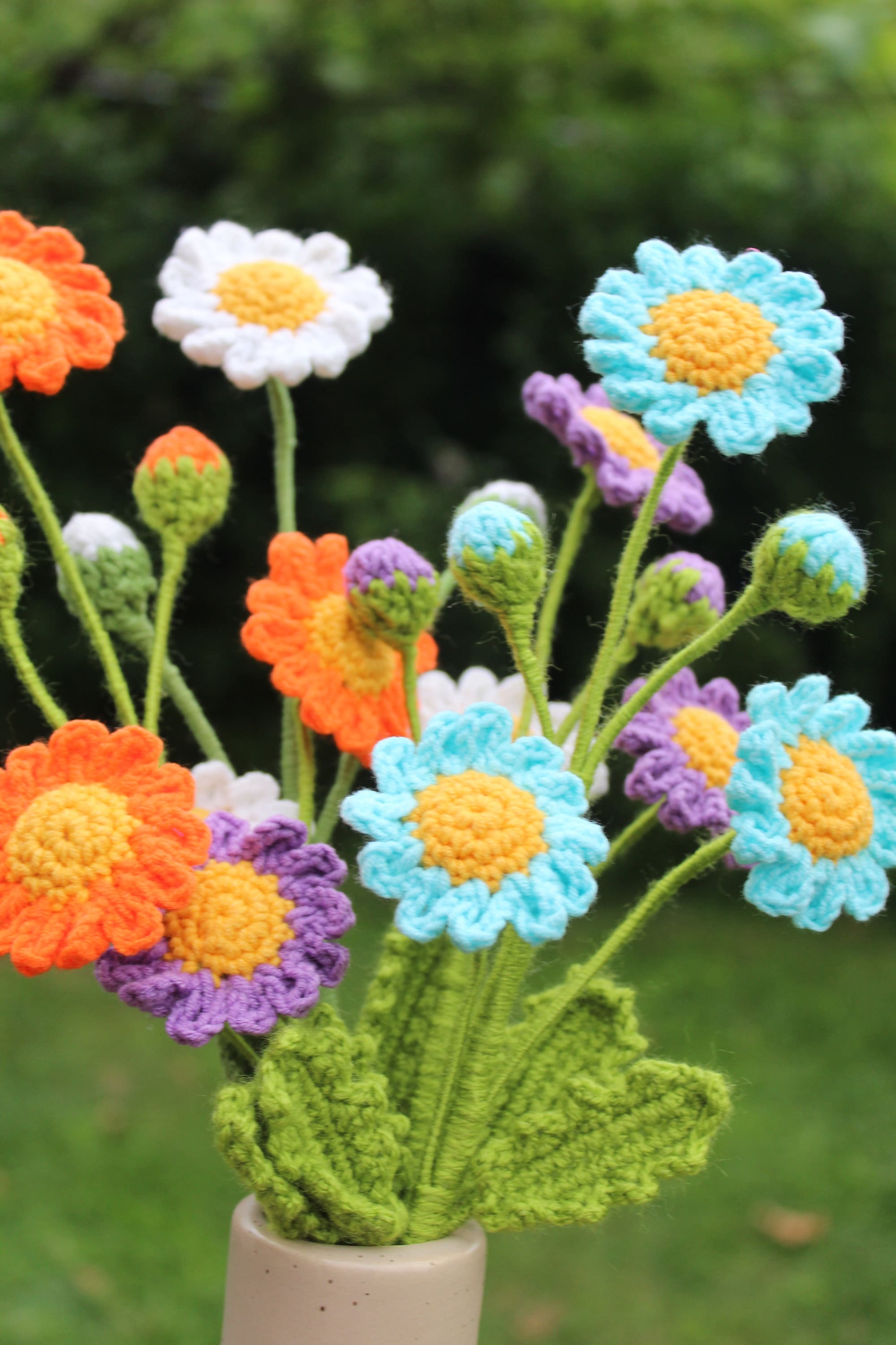 Crochet Daisy Flower, Crochet Flowers, Handmade Flowers, Crochet Flower ...