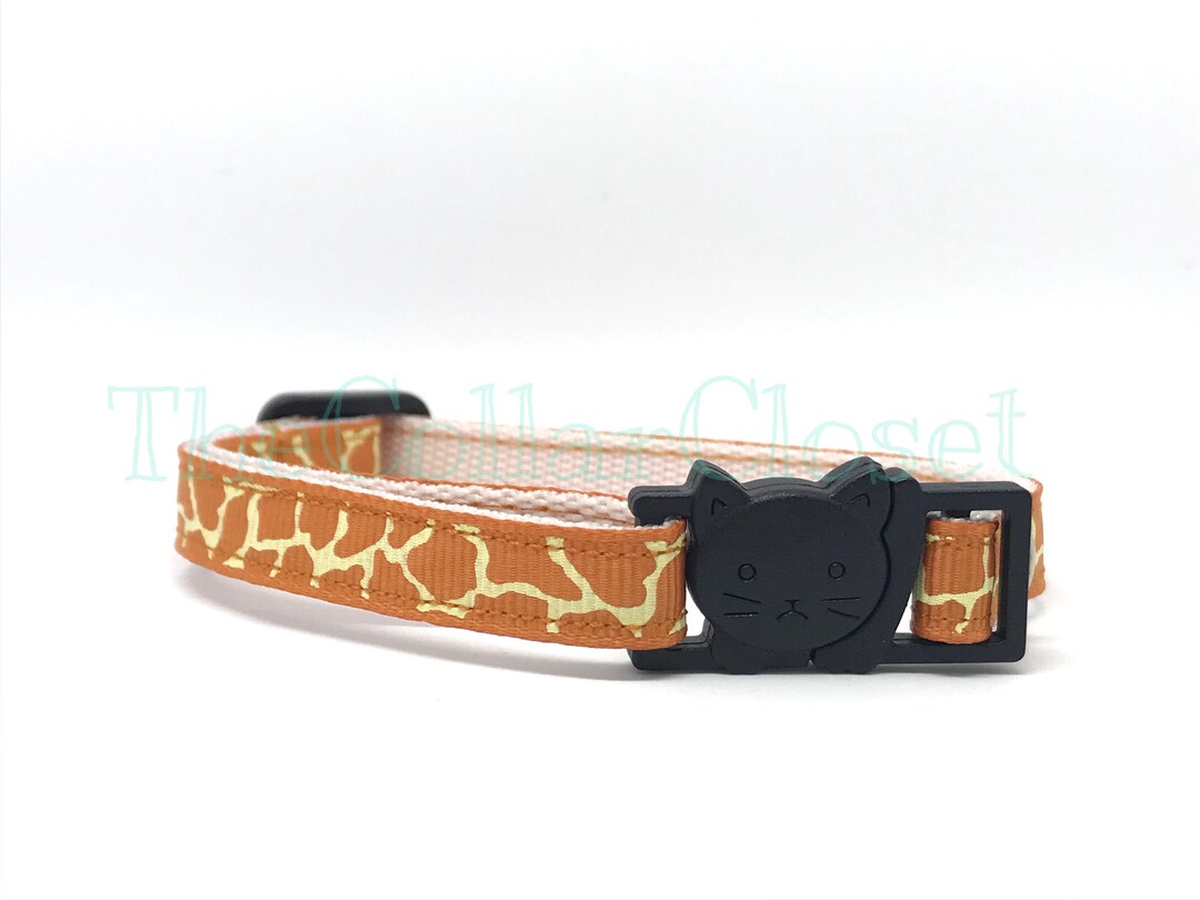 Giraffe Print Cat or Small Puppy Collar - Etsy