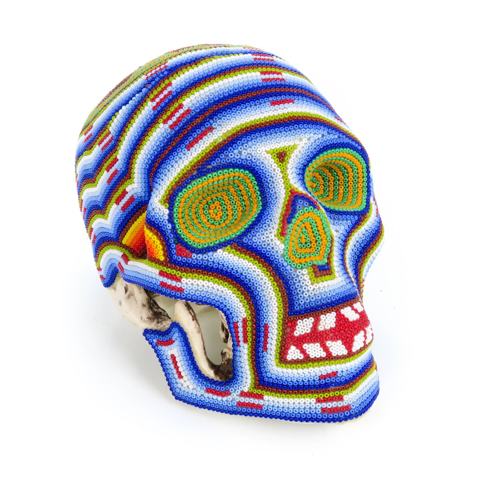 Huichol beaded skull store