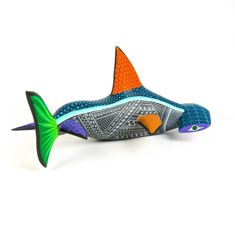 Hammerhead Shark Oaxacan Alebrije Wood Carving - Etsy