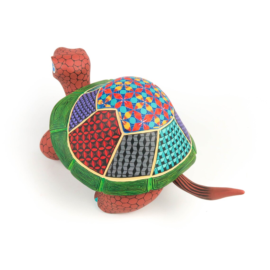 Large Turtle Oaxacan Alebrije Wood Carving Mexican Folk Art | Etsy