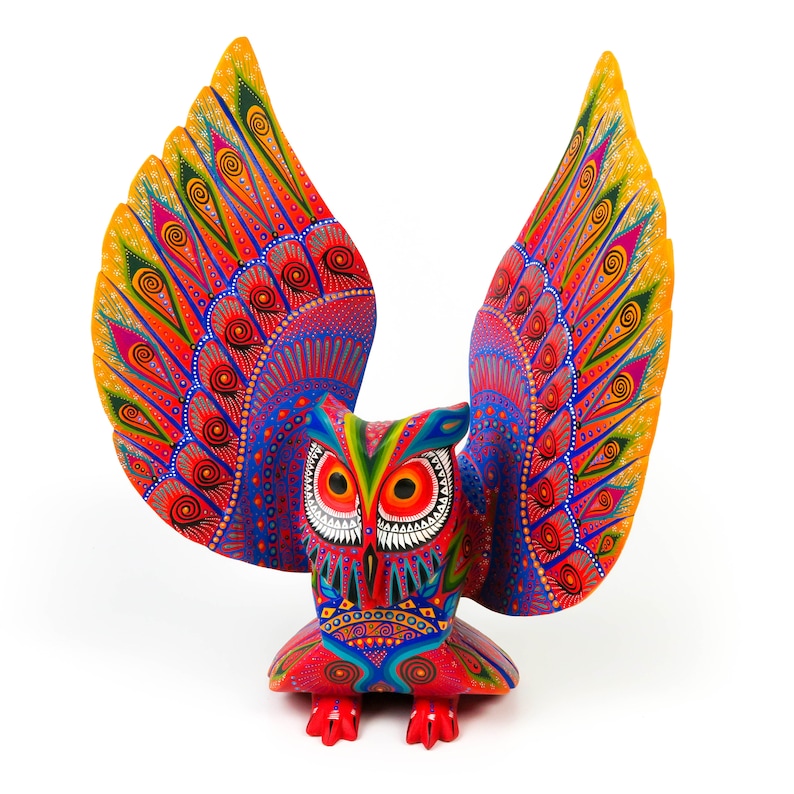 FANTASTIC OWL Oaxacan Alebrije Wood Carving Mexican Folk Art | Etsy