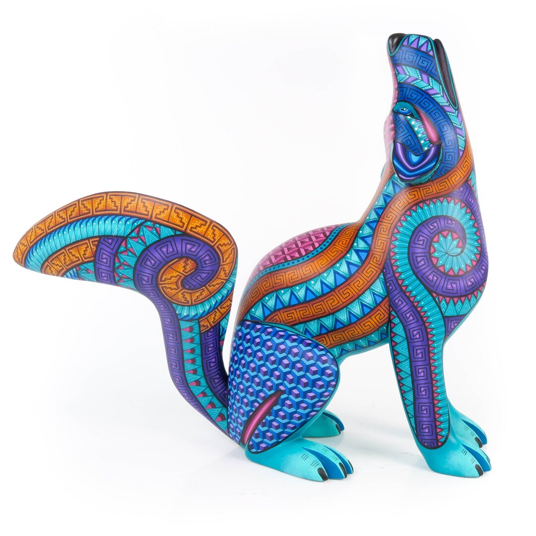 Majestic Howling Coyote Oaxacan Alebrije Wood Carving - Etsy