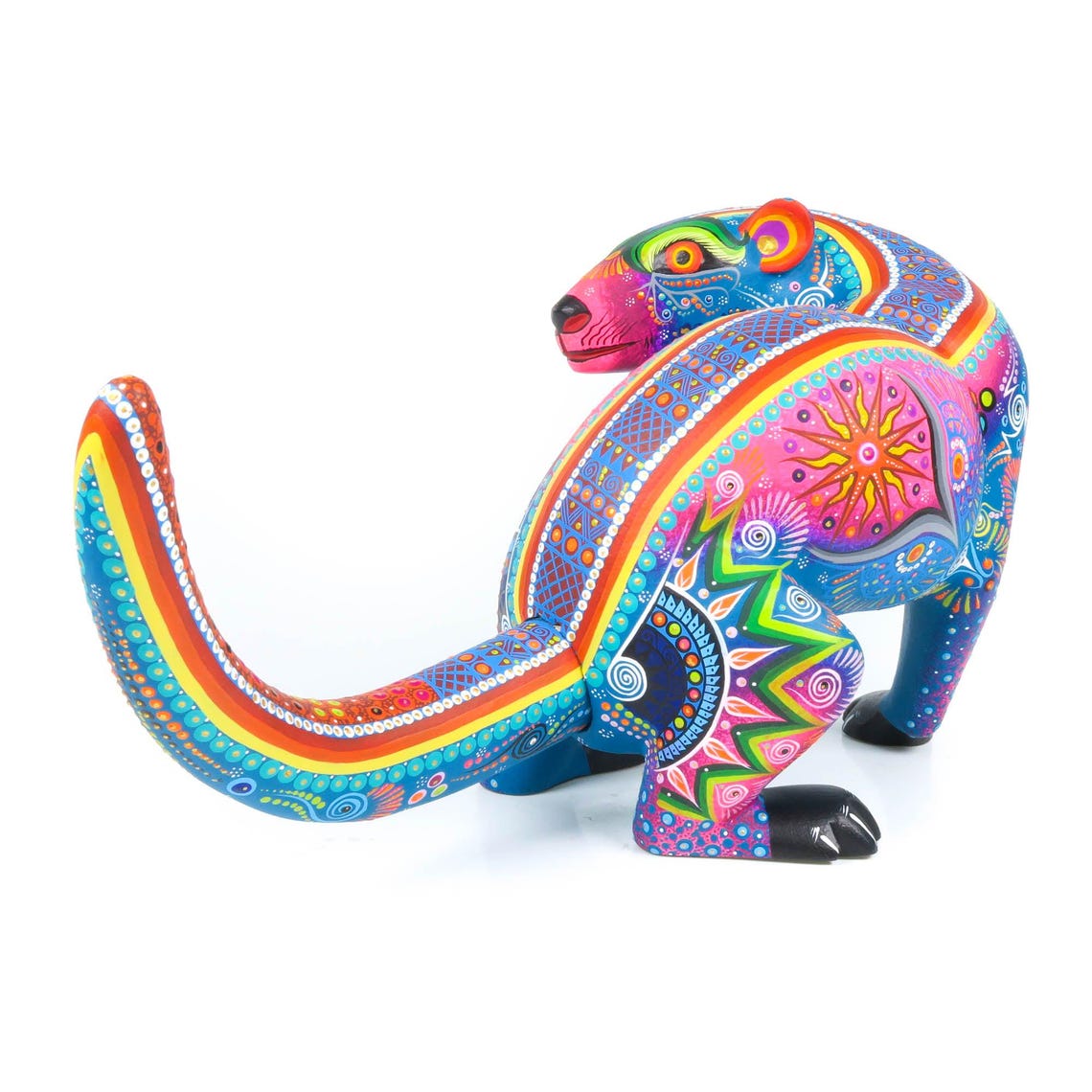 Blue Badger - Oaxacan Alebrije Wood Carving - Etsy