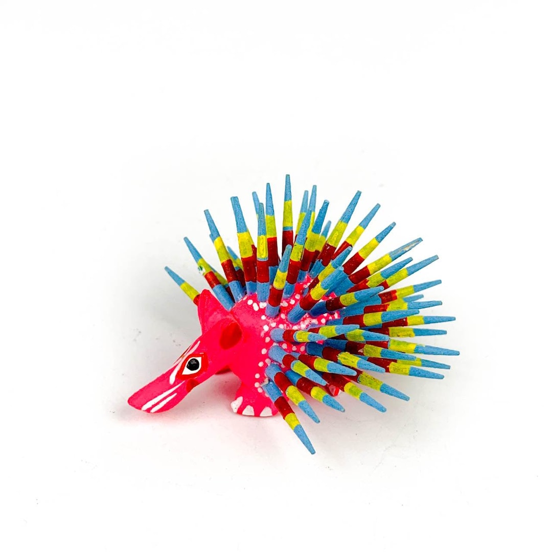 Mini Porcupine - Oaxacan Alebrije Wood Carving Mexican Folk Art ...