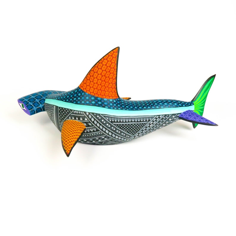 Hammerhead Shark Oaxacan Alebrije Wood Carving - Etsy