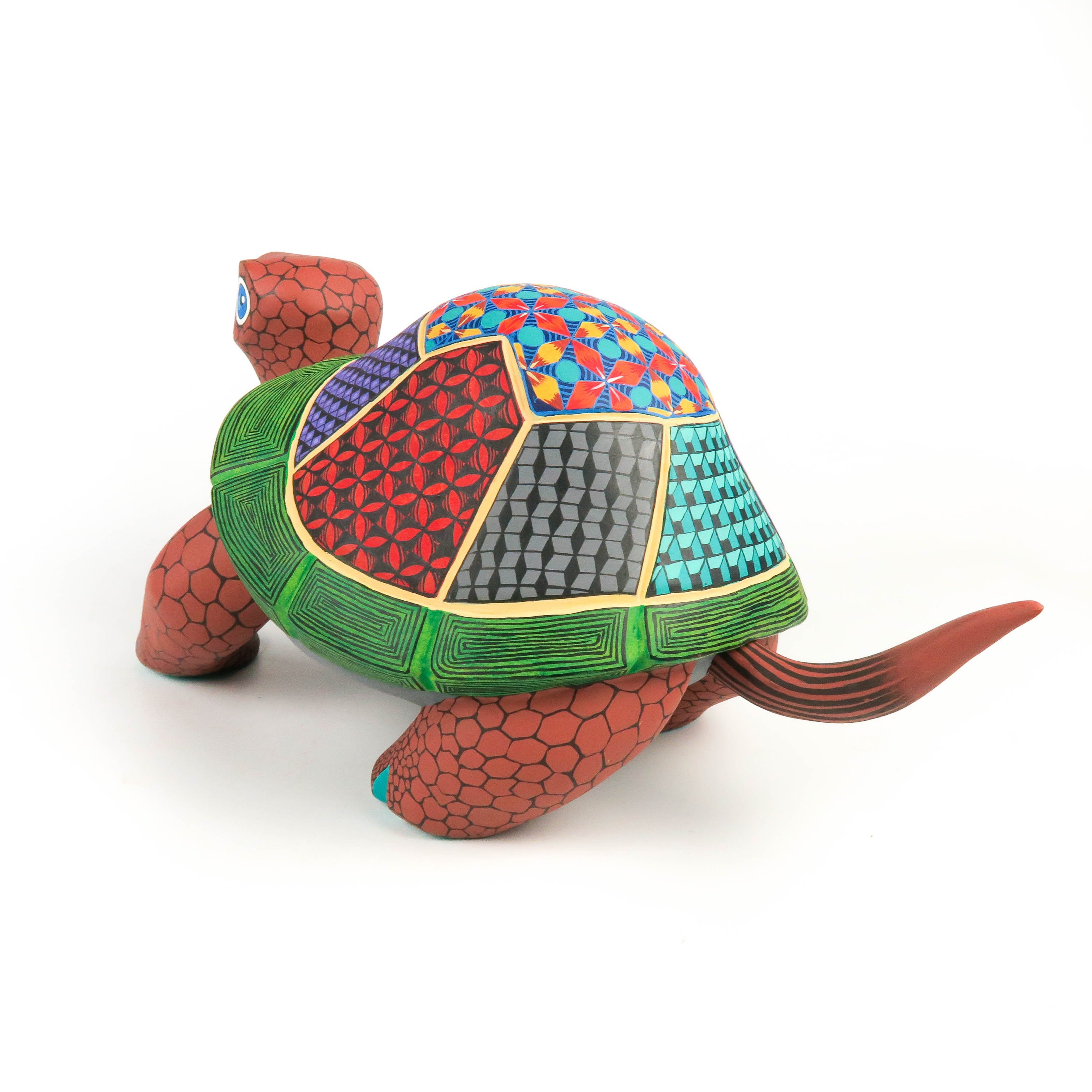 Large Turtle Oaxacan Alebrije Wood Carving Mexican Folk Art | Etsy