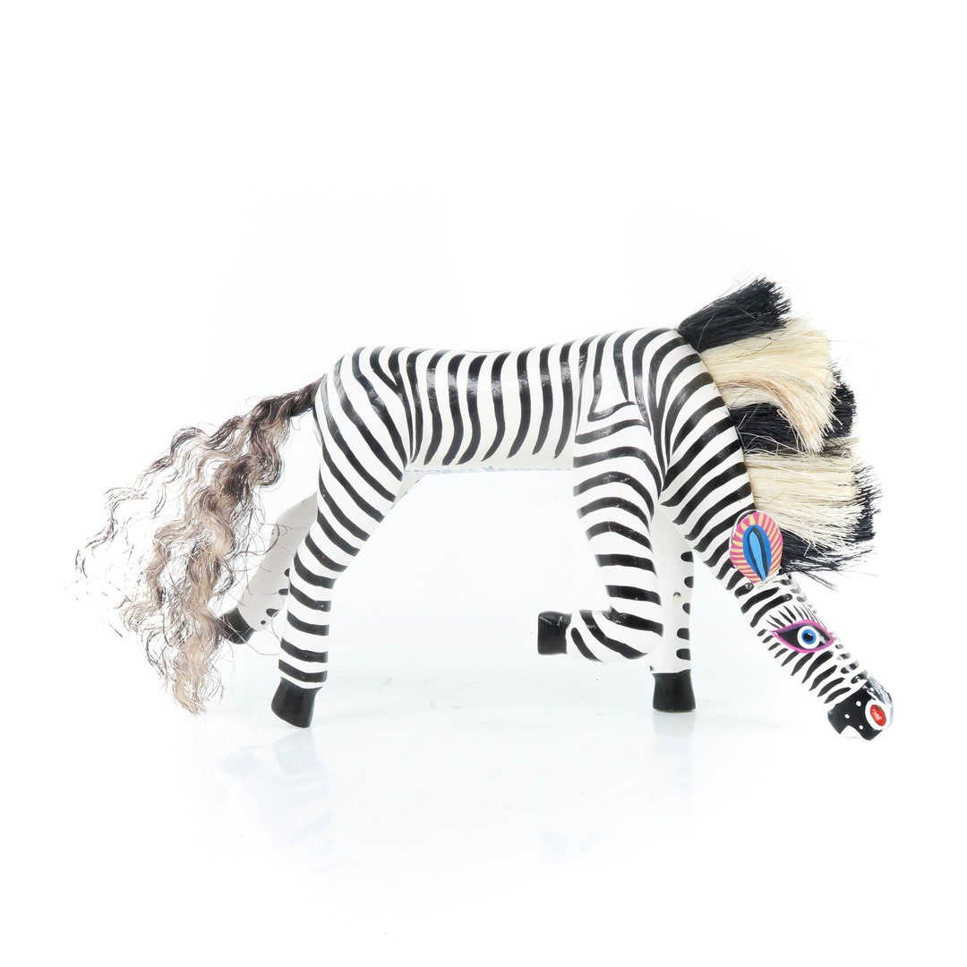 Zebra Oaxacan Alebrije Wood Carving Mexican Folk Art Sculpture Painting ...