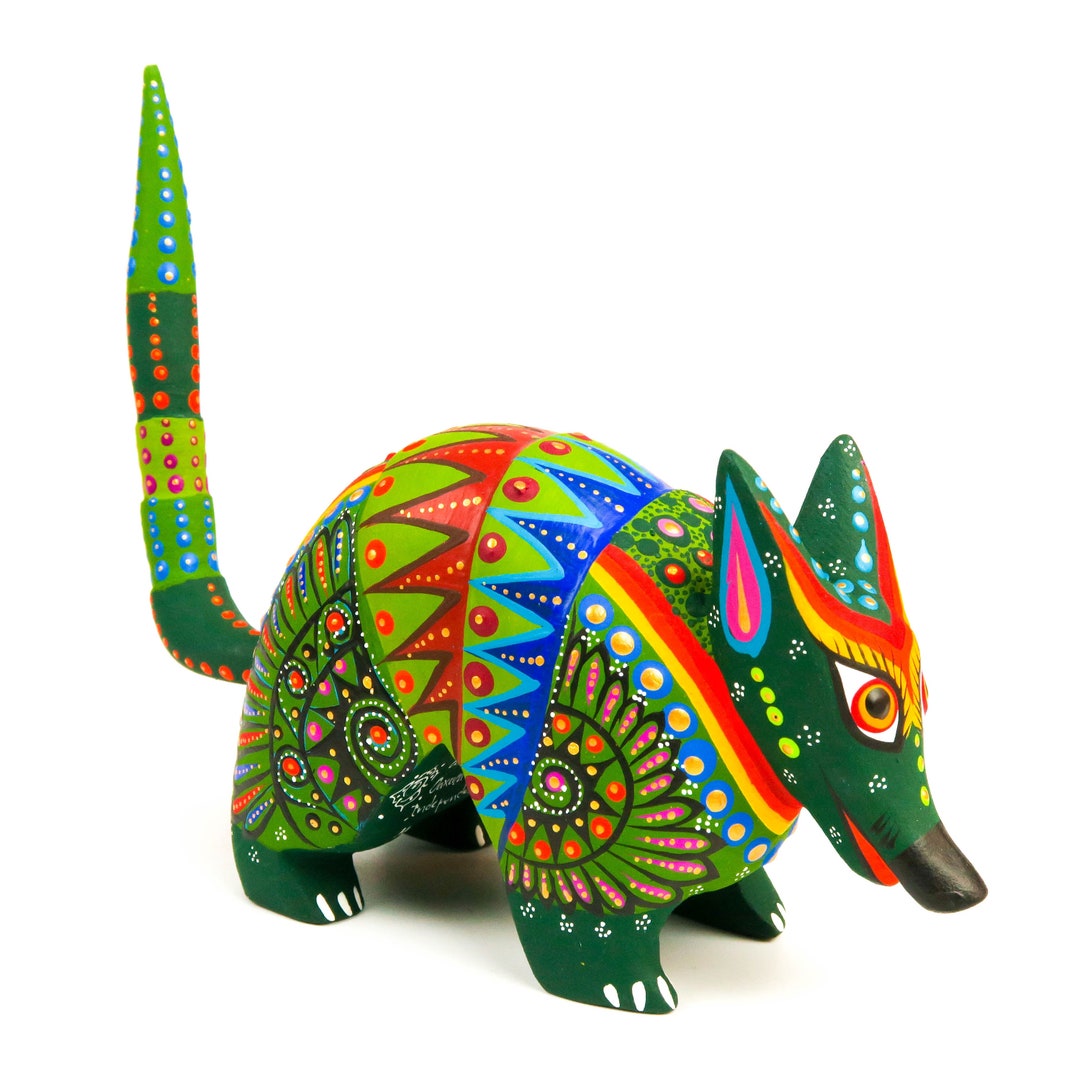 Green Armadillo Oaxacan Alebrije Wood Carving - Etsy