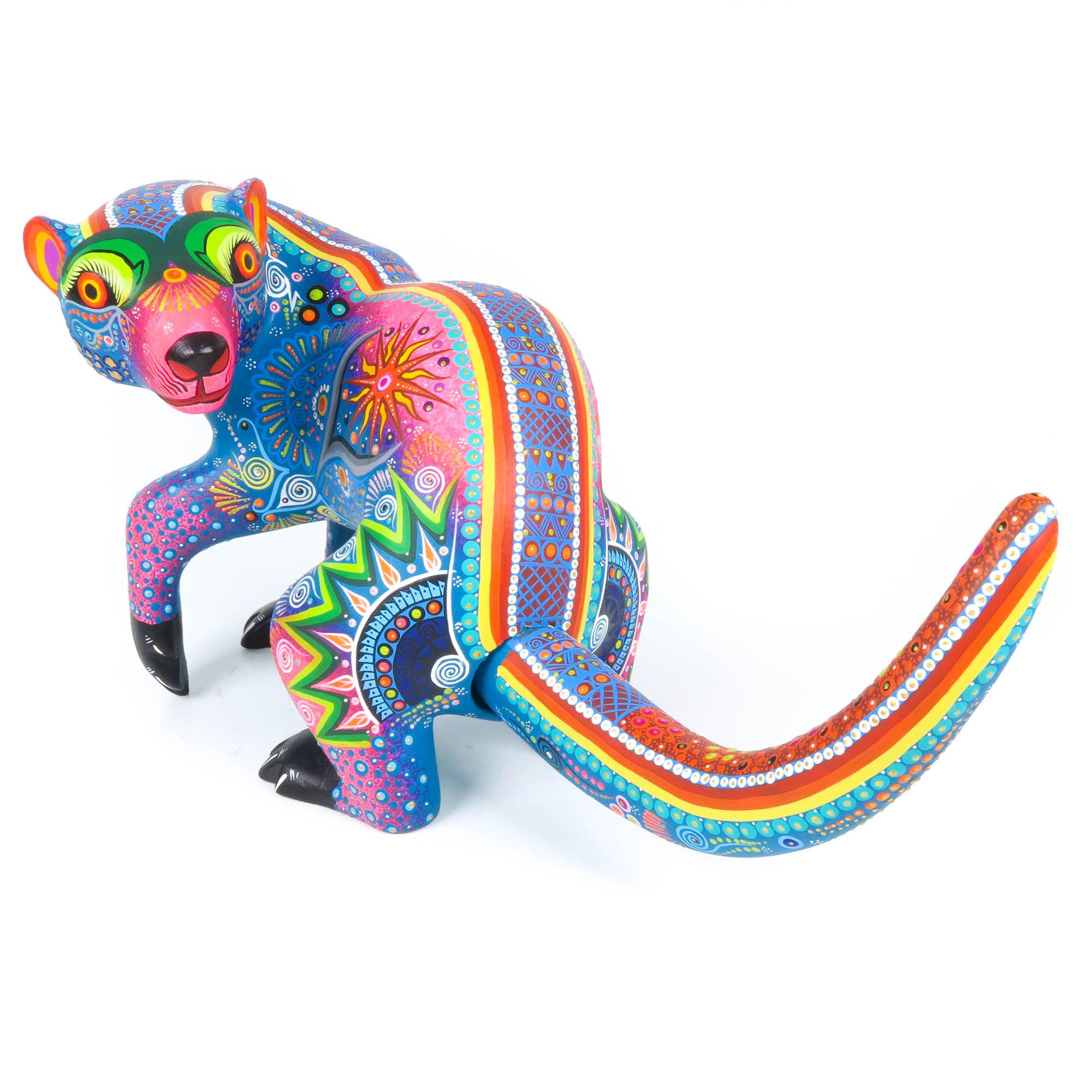 Blue Badger - Oaxacan Alebrije Wood Carving - Etsy