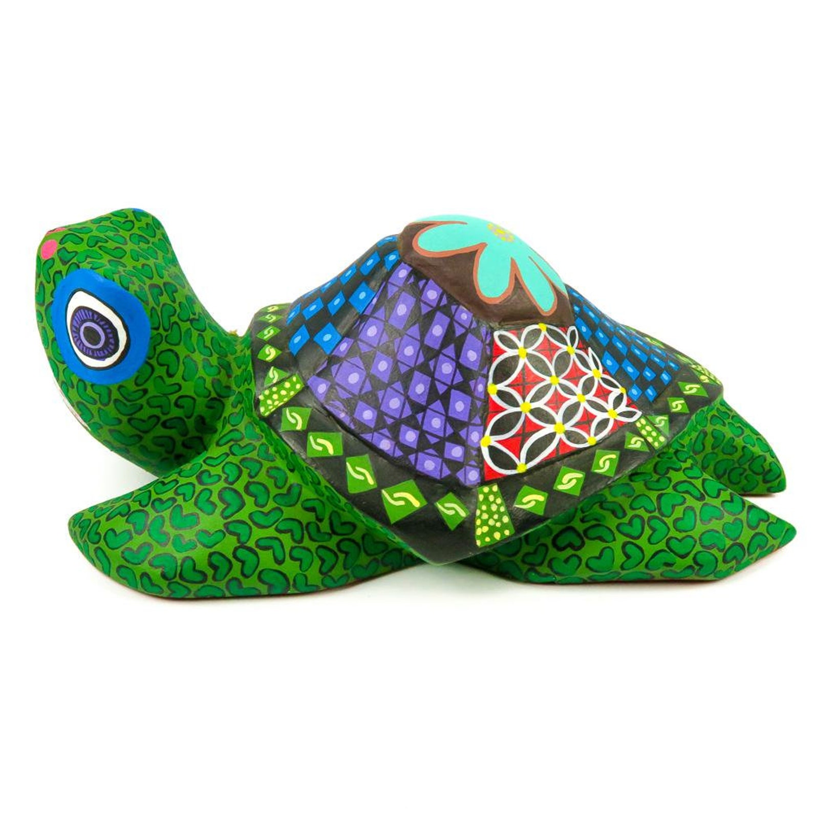 Turtle Oaxacan Alebrije Wood Carving Mexican Folk Art - Etsy