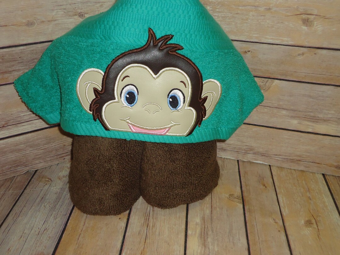 Monkey Hooded Towel for Kids OR Adults custom Made to Order - Etsy