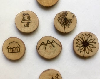 Wood magnets | Etsy
